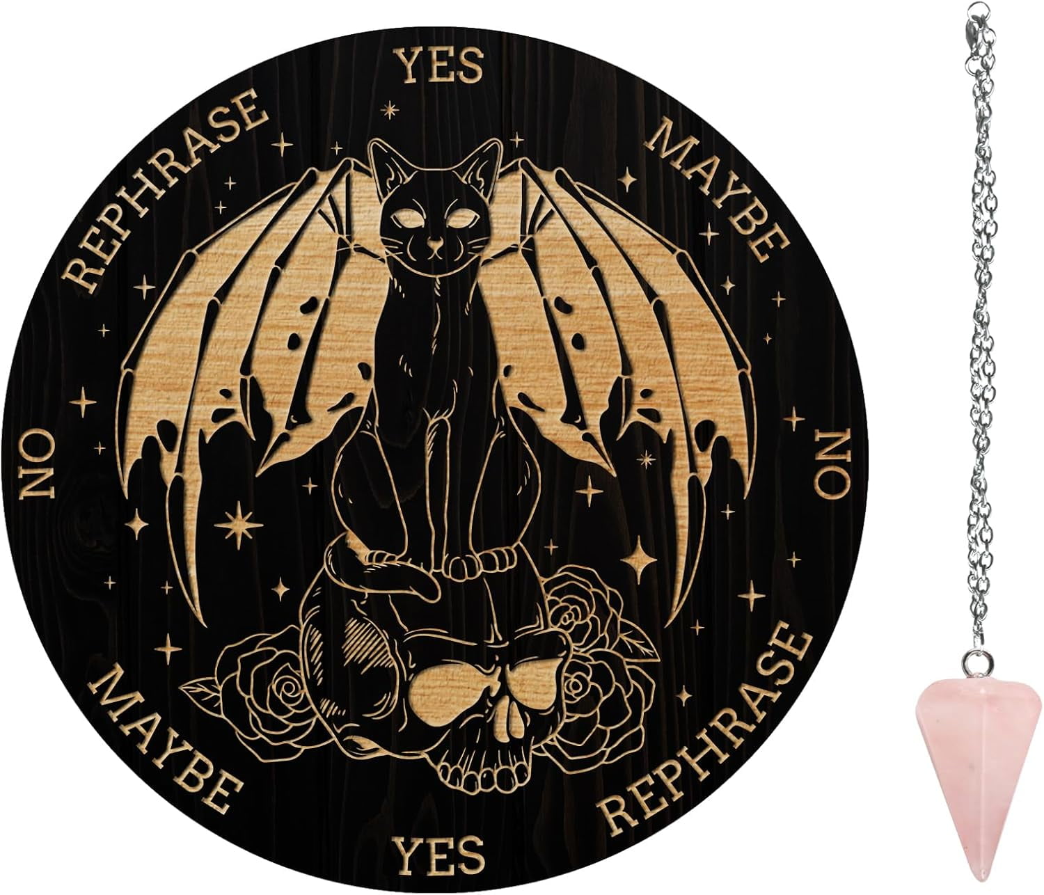 Dowsing Divination Supplies Kit Including PVC Plastic Pendulum Board ...