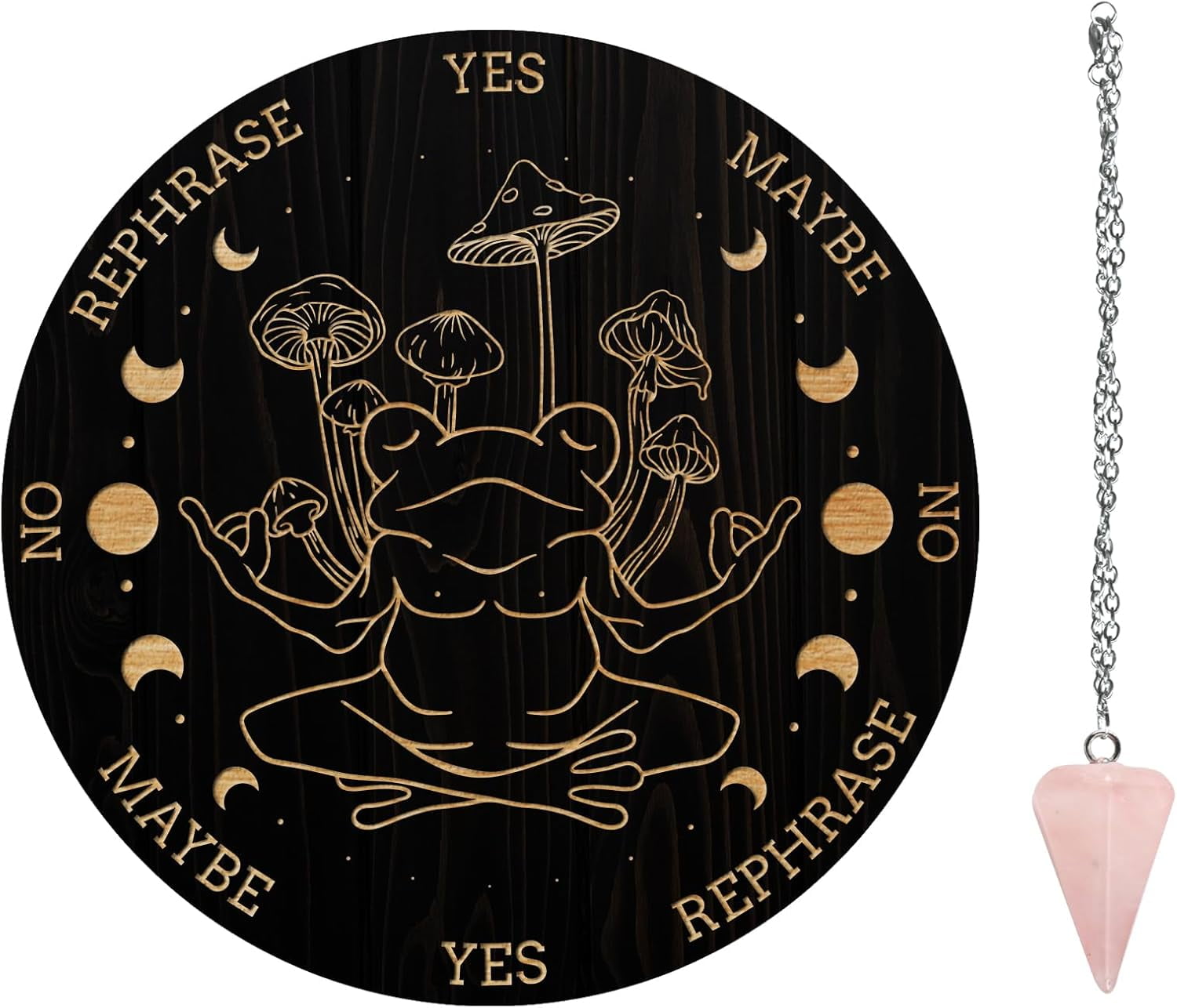 Dowsing Divination Supplies Kit Including PVC Plastic Pendulum Board ...