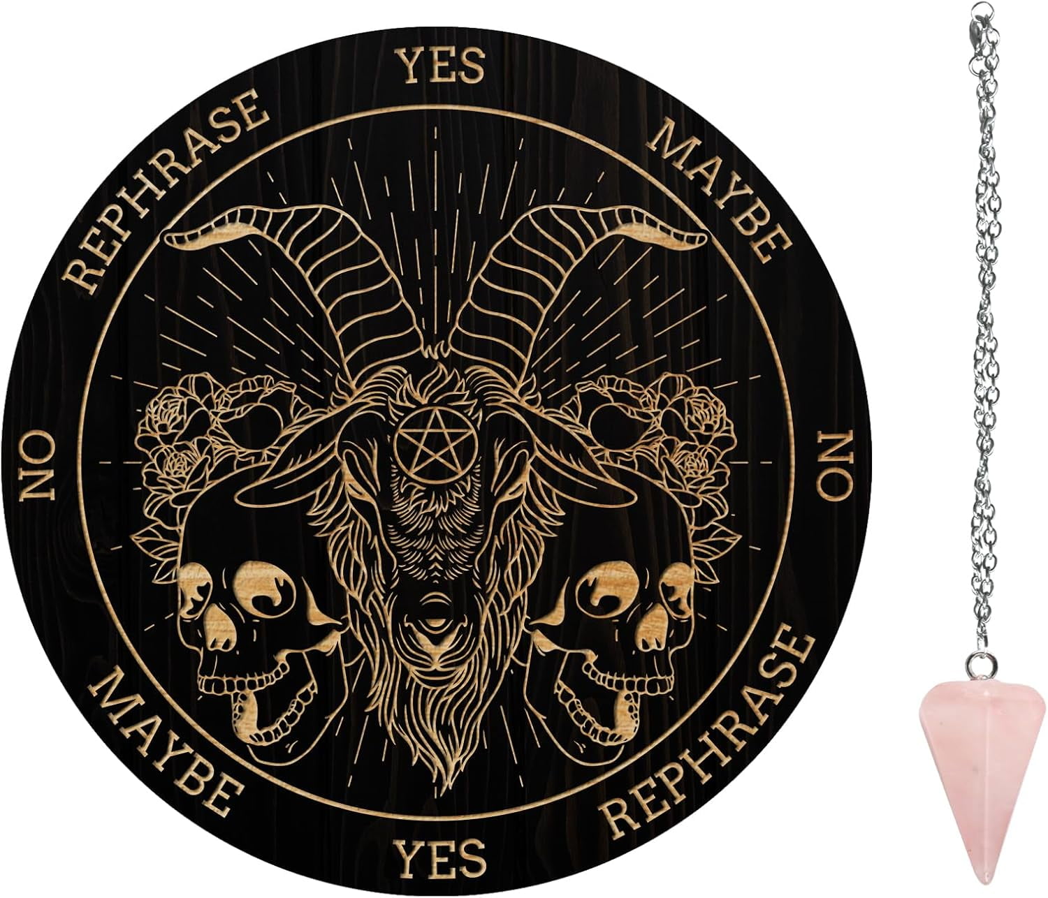 Dowsing Divination Supplies Kit Including PVC Plastic Pendulum Board ...