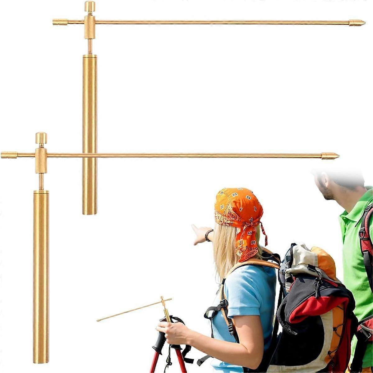 Dowsing Rods Copper 1 Pair Smooth Rotation Divining Rods Solid Copper ...