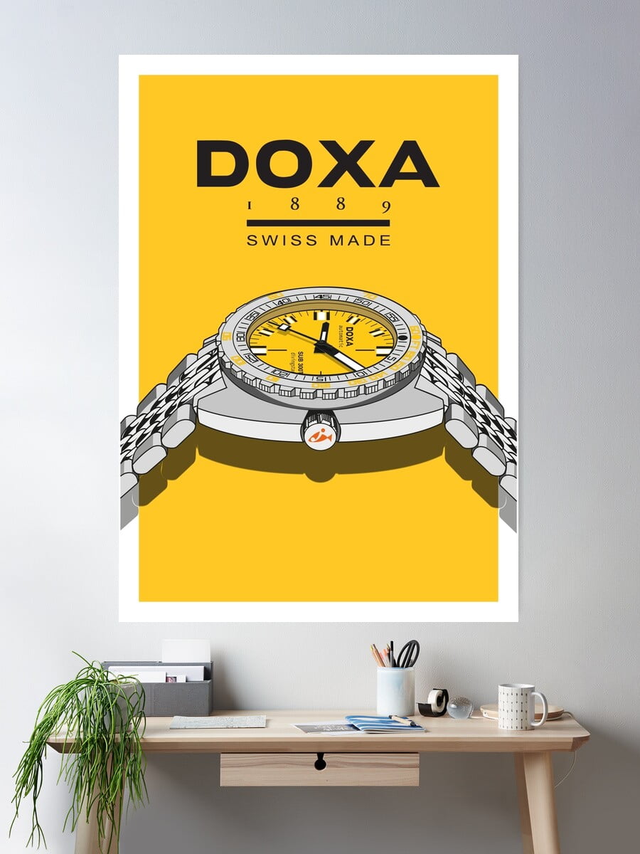 Doxa Yellow Poster Wall Art, Modern Wall Decor For Living Room Bedroom ...