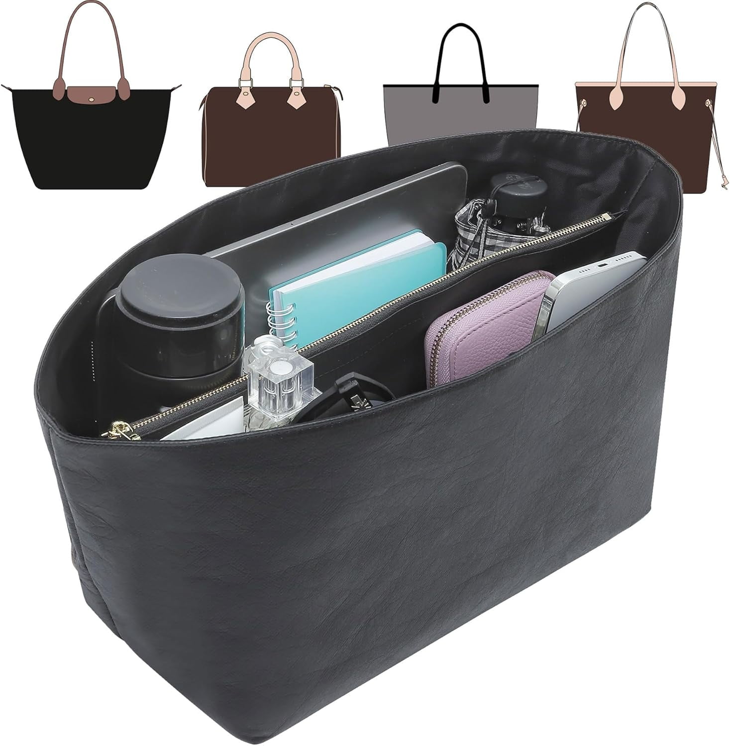 Doxo Tote Bag Organizer Insert Compatible with Long Champ Medium, G ...