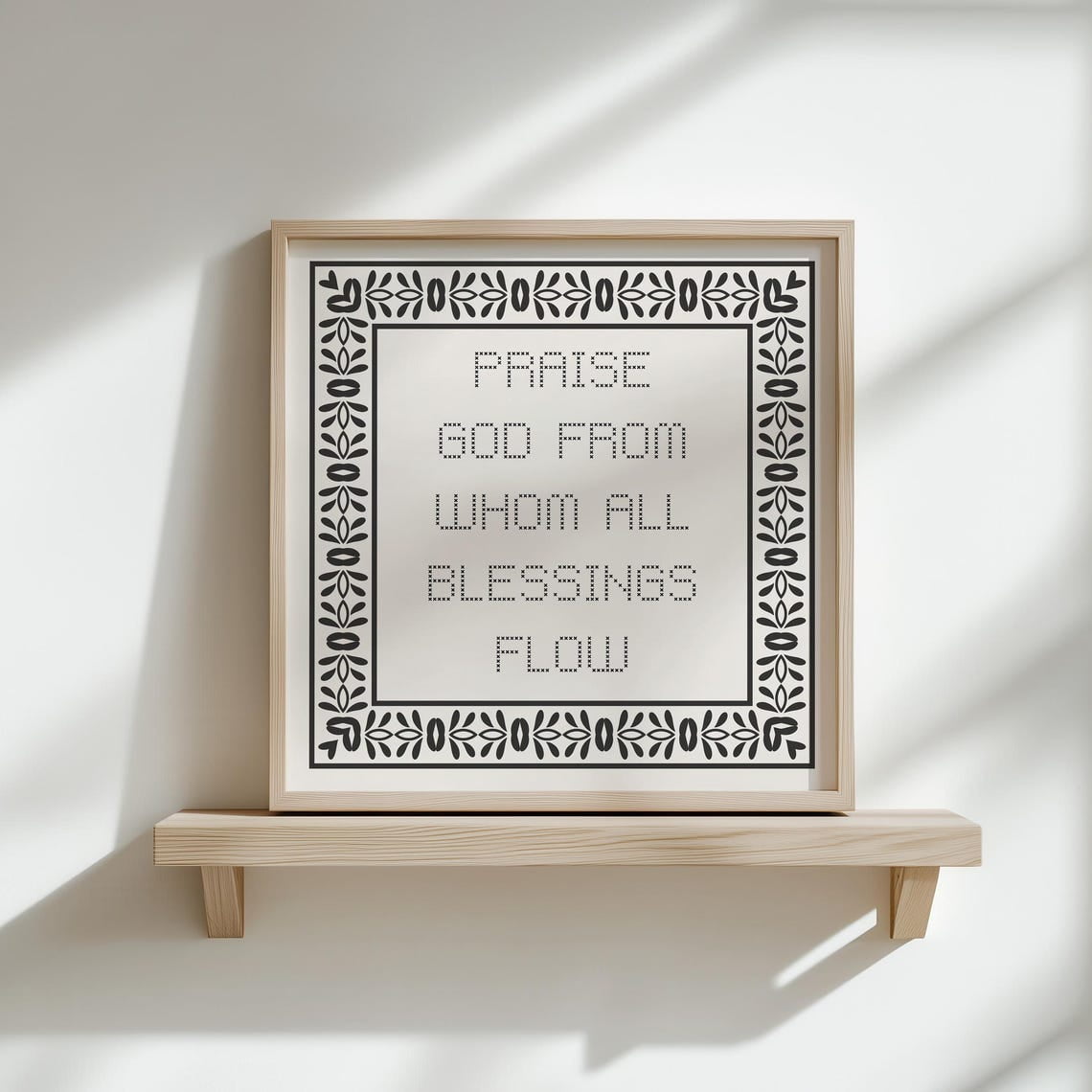 Doxology Print, Christian Wall Art, Bible Verse Square Wall Art ...