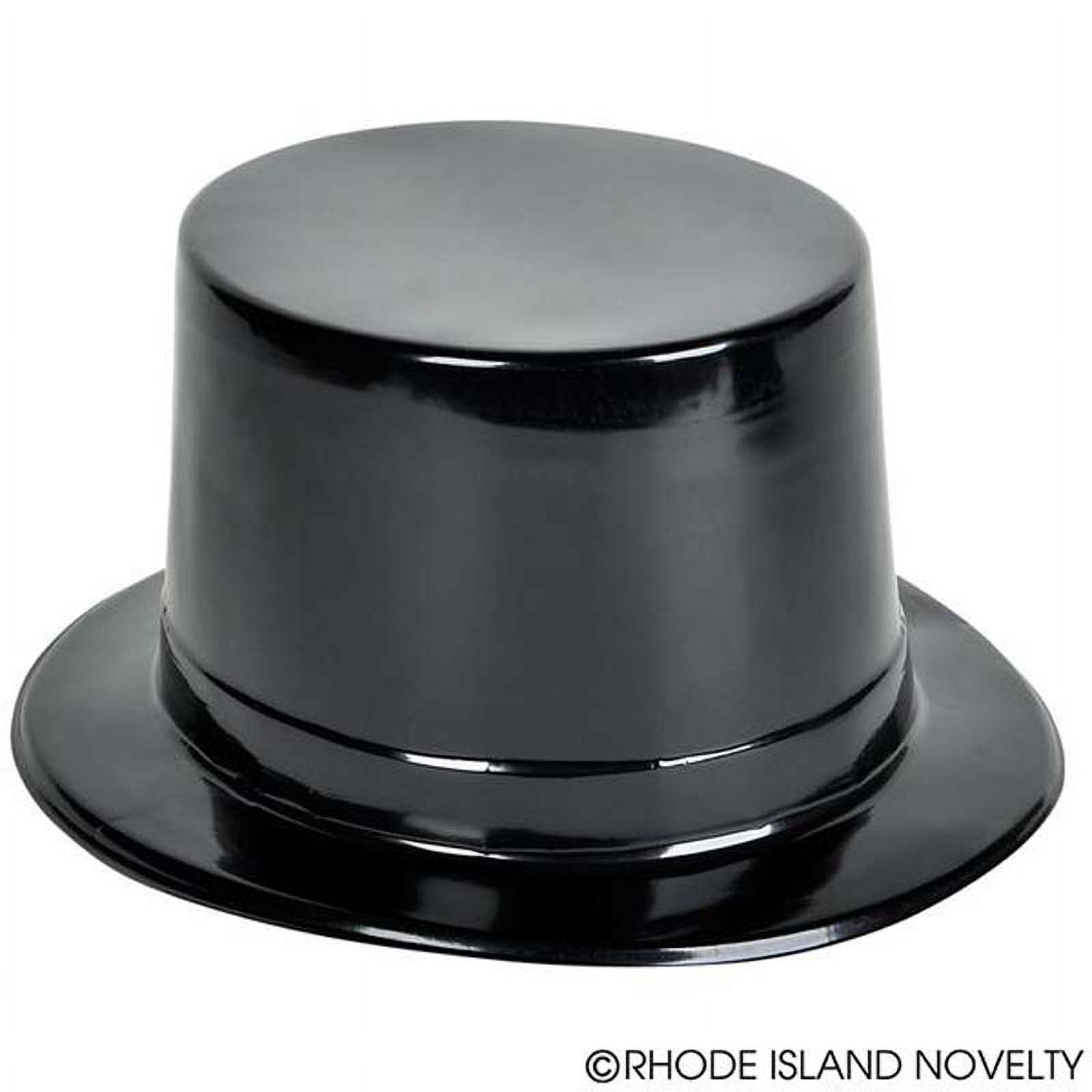 (Dozen) Black Plastic Top Hat - Walmart.com