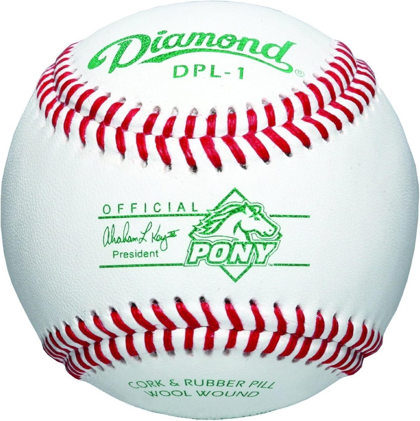 Dozen Diamond DPL-1 Premium Leather Official Baseballs OFFICIAL PONY ...