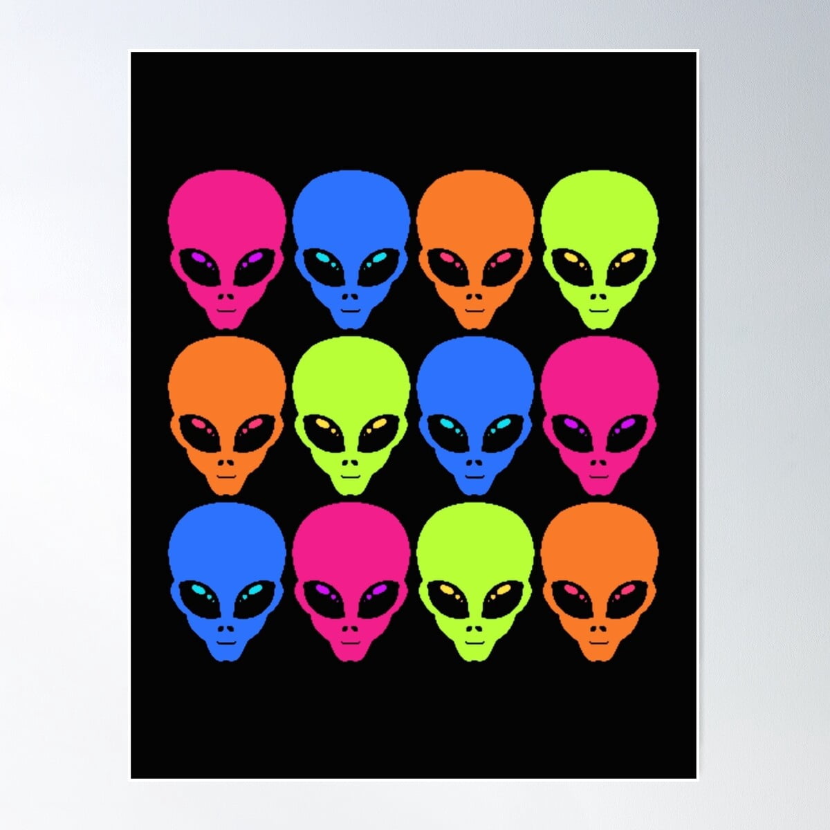Dozen Diverse Aliens Poster Wall Art, Modern Wall Decor For Living Room ...