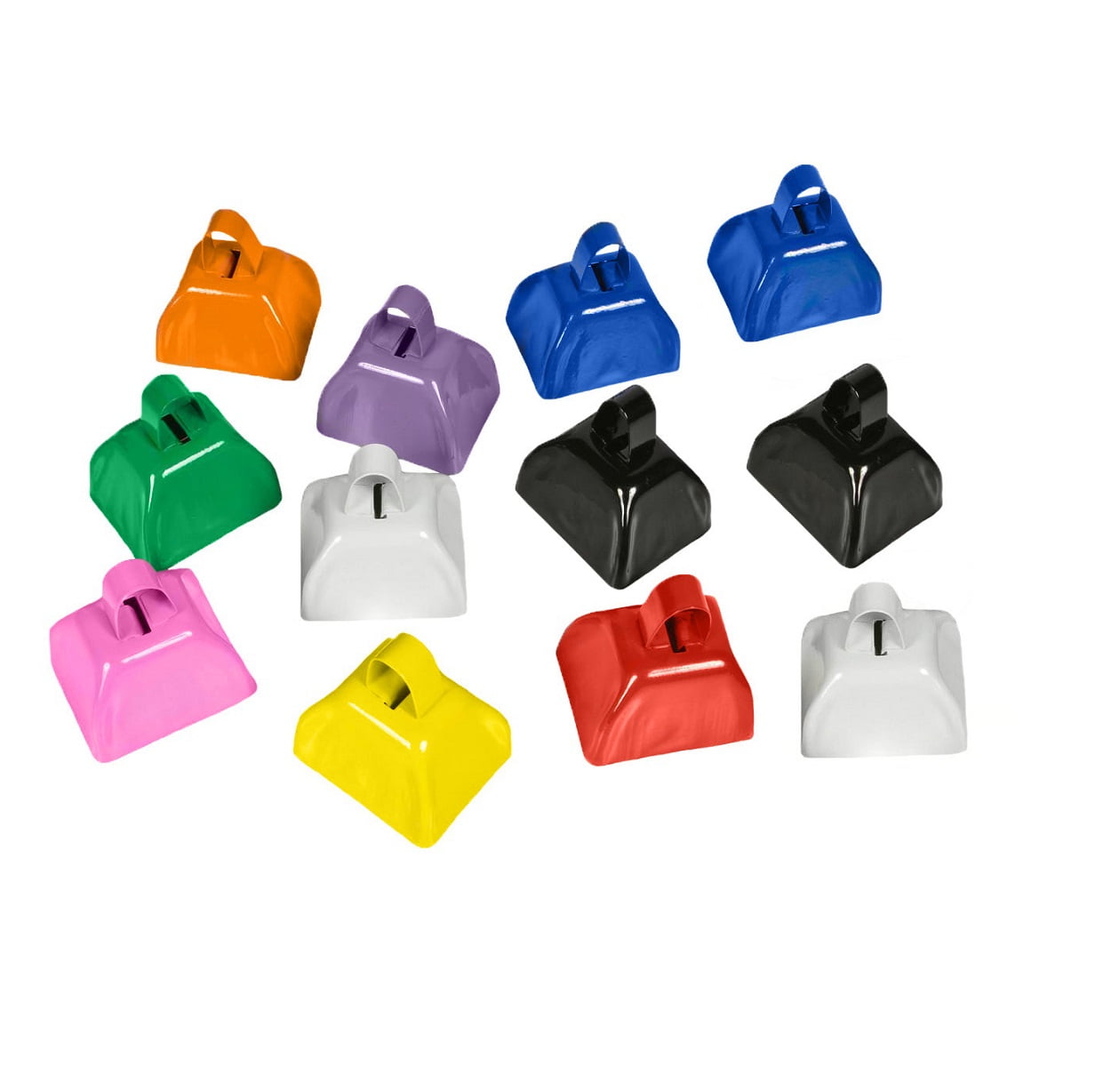 Cowbell Noise Maker Assorted 12 Pack Fun Colors Western Party Prop ...