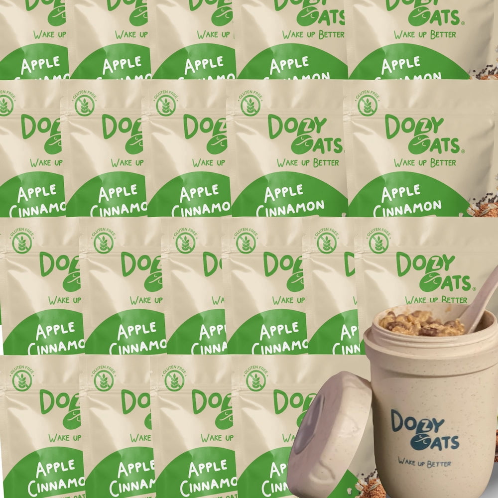 Dozy Oats Apple Cinnamon Overnight Oats Multi-Pack with Jar - Walmart.com