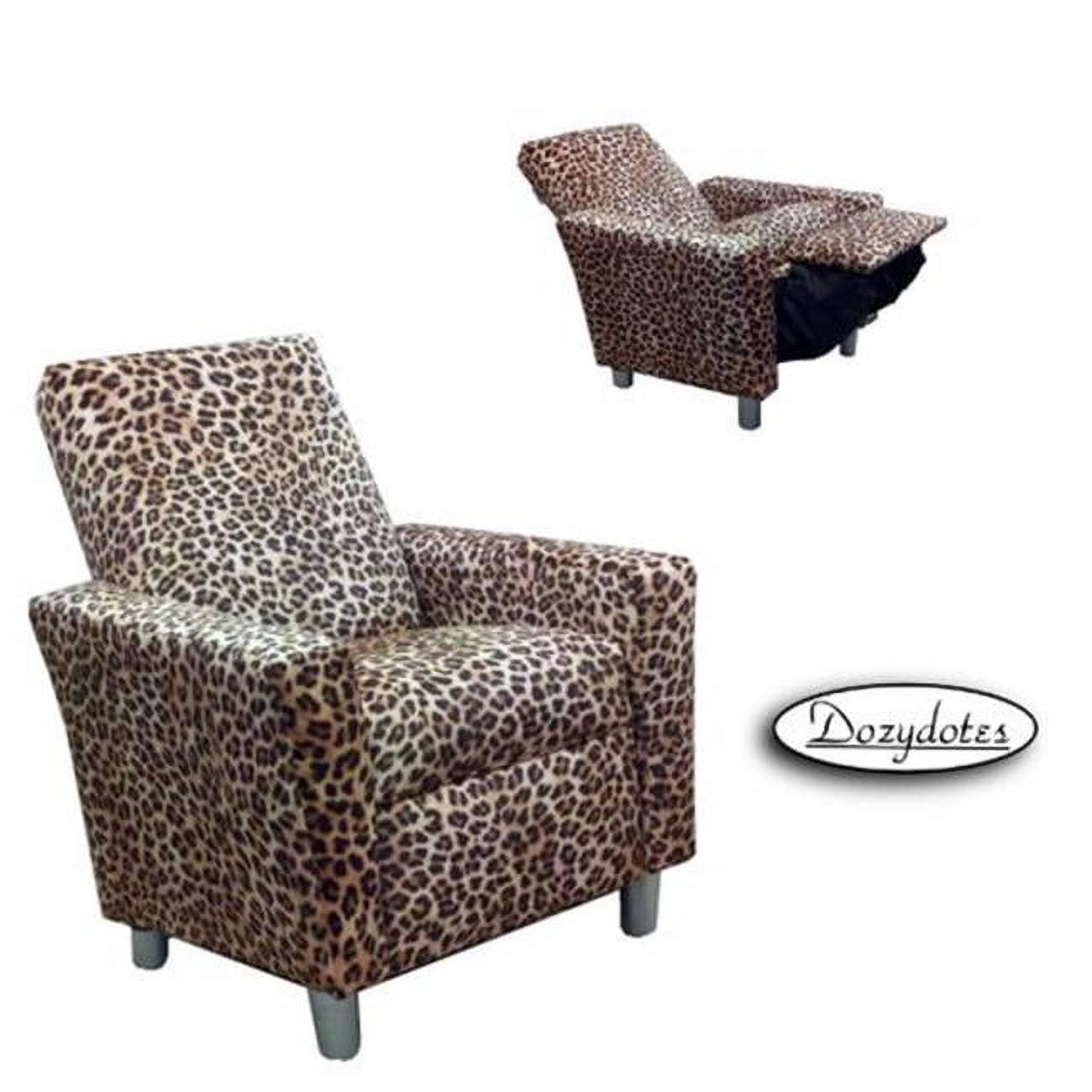 Stylish Dozydotes Kids Recliner in Modern Leopard Micro Suede Fabric ...