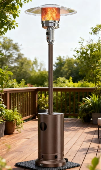 Dozzle Propane Patio Heater: 48,000 BTU, Portable on Wheels, Auto Shut ...
