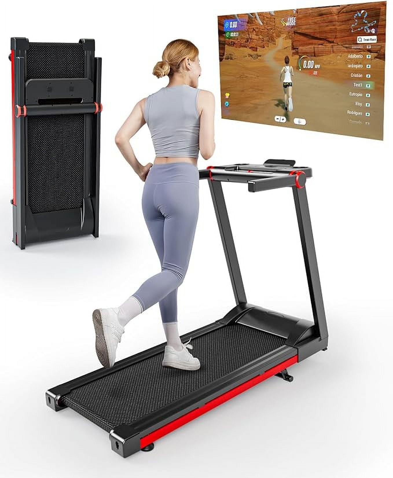 SupeRun 3 HP Smart Treadmill, APP Bracelet, Portable, Foldable, 300 lb ...