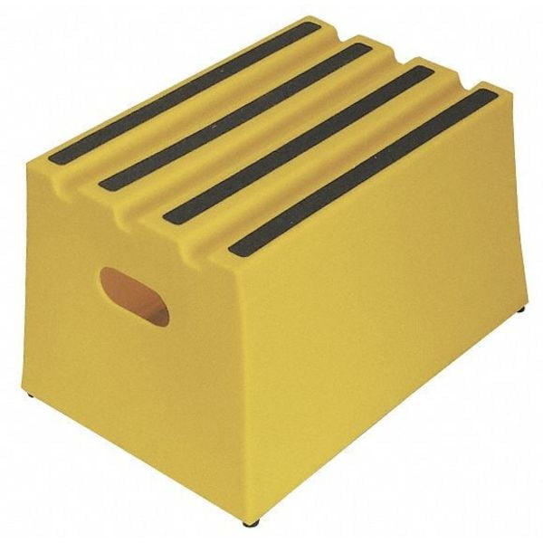 Dpi 1-Step Plastic Platform Stool, Polyethylene, Yellow, 500 lb Load ...