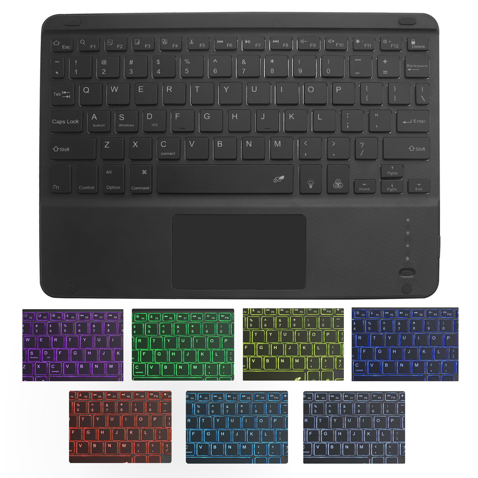 Dpisuuk 10 inch Wireless Keyboard with Touchpad, Rechargeable Backlight ... Dpisuuk 10 inch Wireless Keyboard with Touchpad, Rechargeable Backlight ...