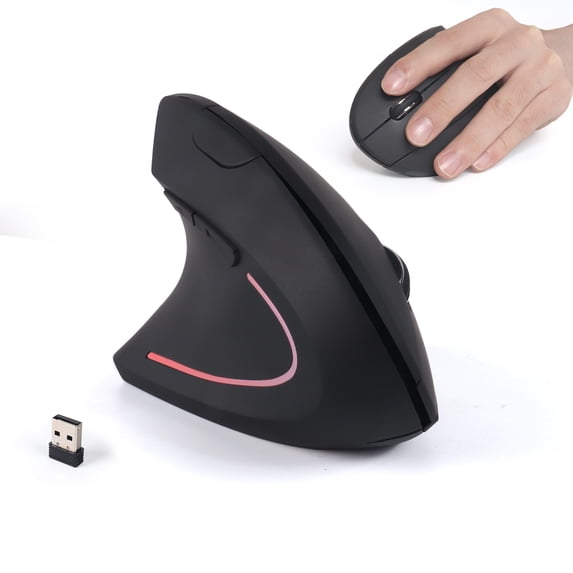 Dpisuuk Ergonomic Mouse Wireless Left Handed Vertical Mouse with LED ...