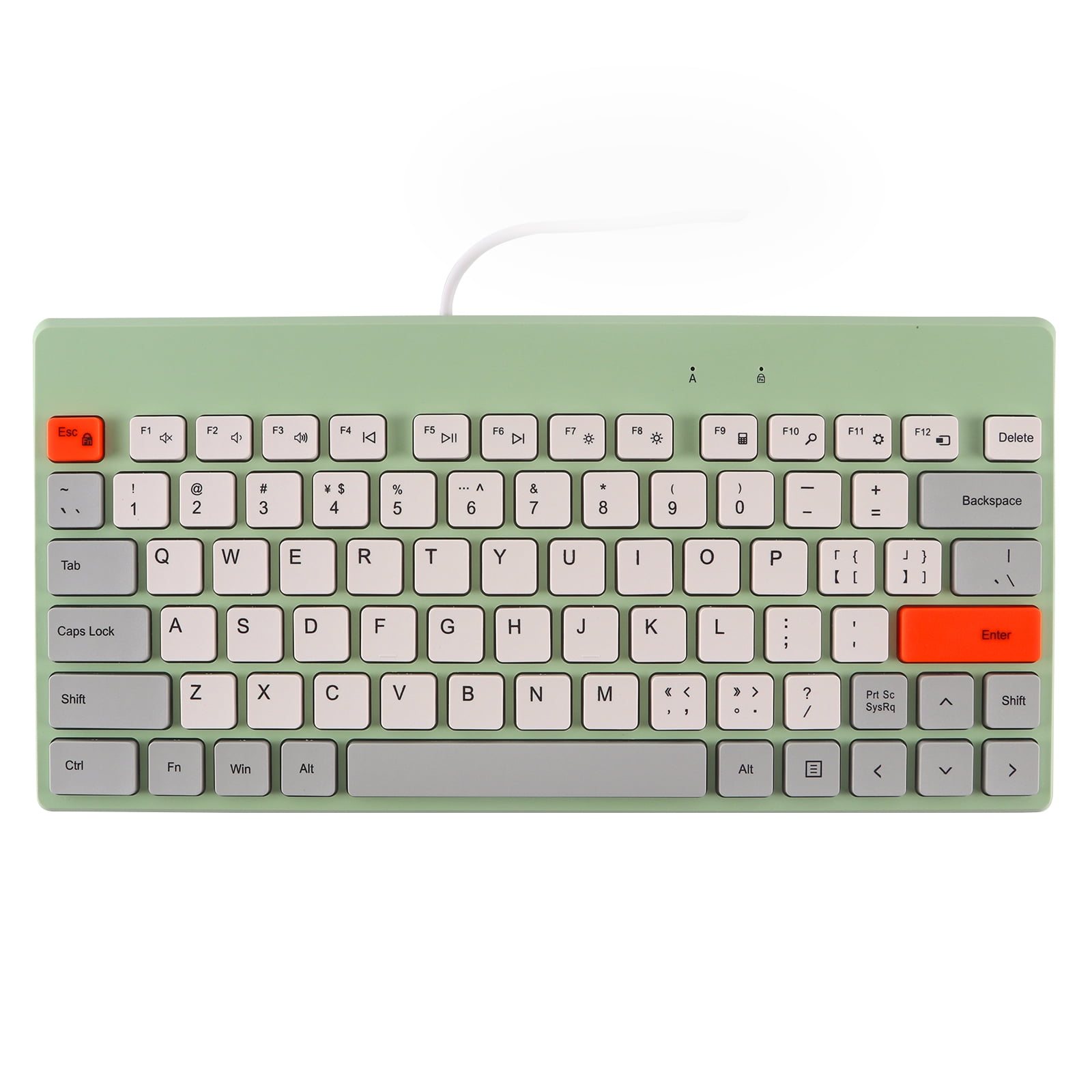 Dpisuuk Wired Keyboard, Quiet 79 Keys Computer Keyboard, Mini Ergonomic ...