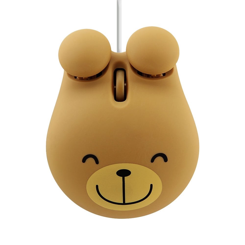 Dpisuuk Wired Mouse, Cute Animal Bear Computer Mouse, Portable USB ...