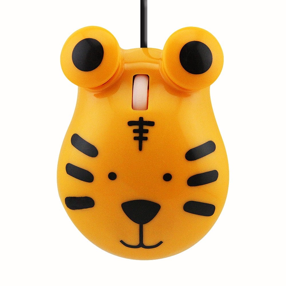 Dpisuuk Wired Mouse, Cute Animal Tiger Computer Mouse, Portable USB Corded Mouse, 1200DPI ...