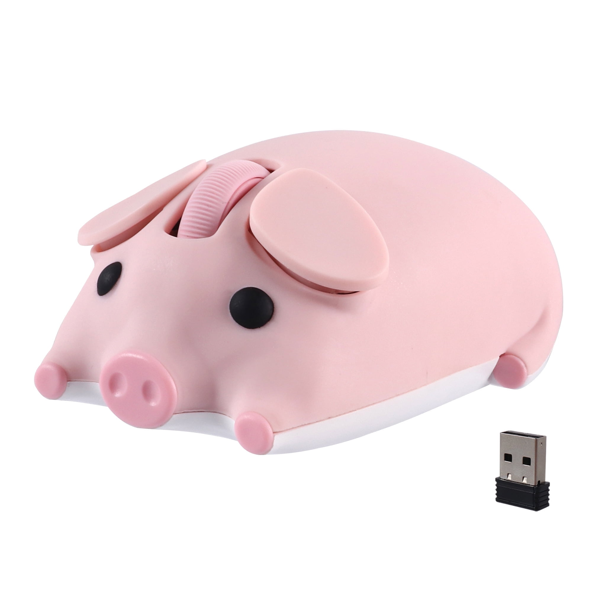 Dpisuuk Wireless Bluetooth Mouse Cute Animal Pig Shape 2.4G & Bluetooth ...