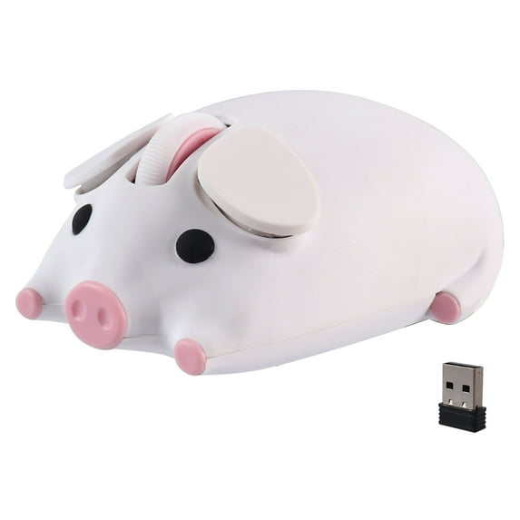 Dpisuuk Wireless Bluetooth Mouse Cute Animal Pig Shape 2.4G & Bluetooth ...