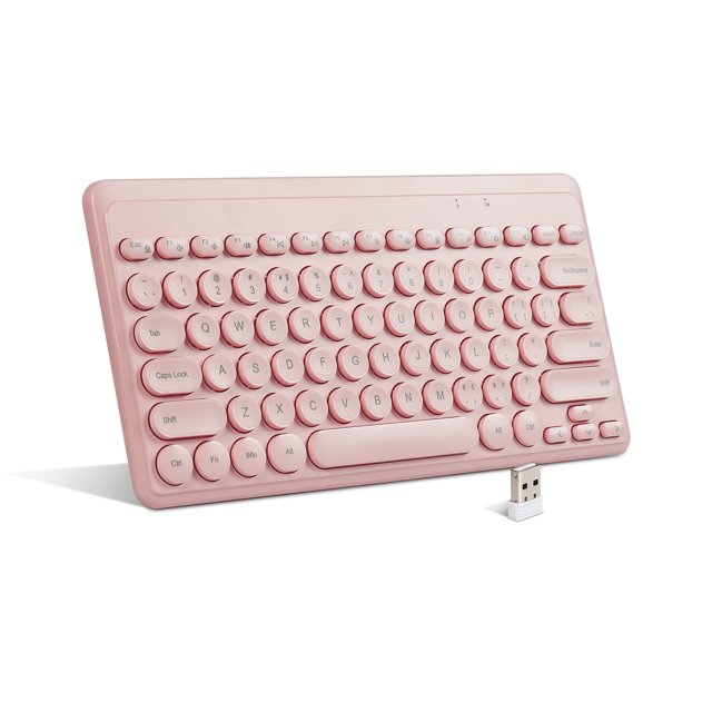Dpisuuk Wireless Keyboard, Ultra Thin Compact 79-Key Silent Computer ...