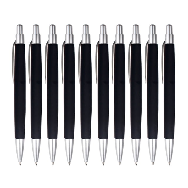 Dpityserensio 10 Pack Basic Retractable Blackness Ballpoint Pens Write ...