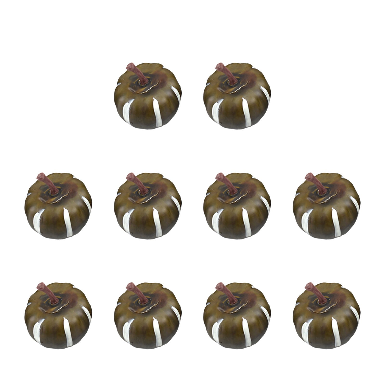 Dpityserensio 10 Pack Small Artificial Pumpkins Lifelike Fall Crop Mini ...