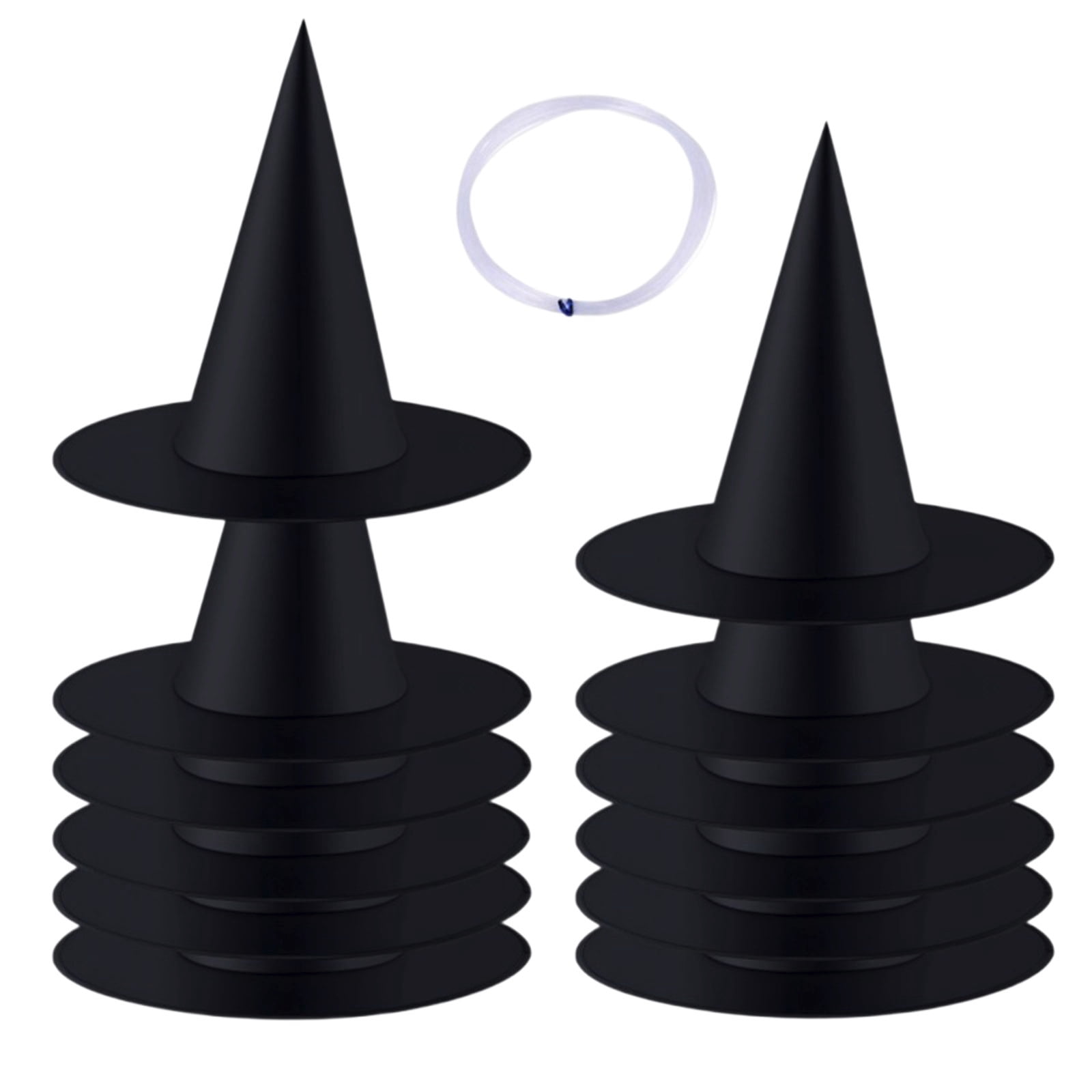 Dpityserensio 12 Pcs Halloween Hanging Witch Hats Decorations with 35 ...