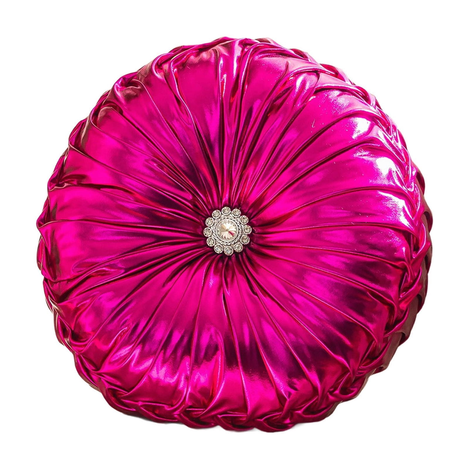 Dpityserensio Round Wind Shiny Fabric Wheel Pillow Sofa Cushion Bedside ...