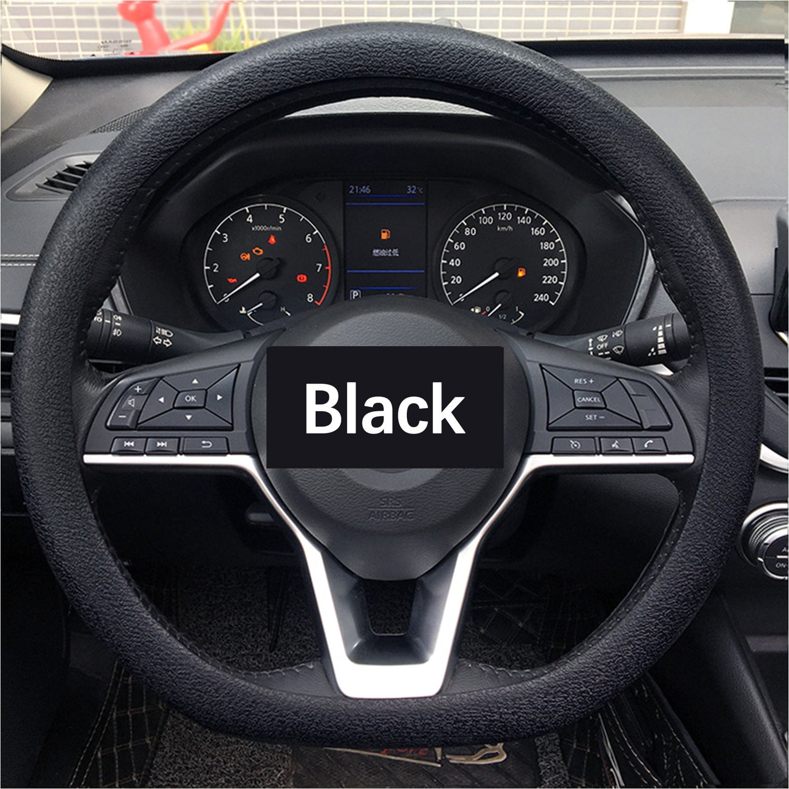 Dpityserensio Silicone Car Steering Wheel Cover Non-Slip Wear-Resistant ...