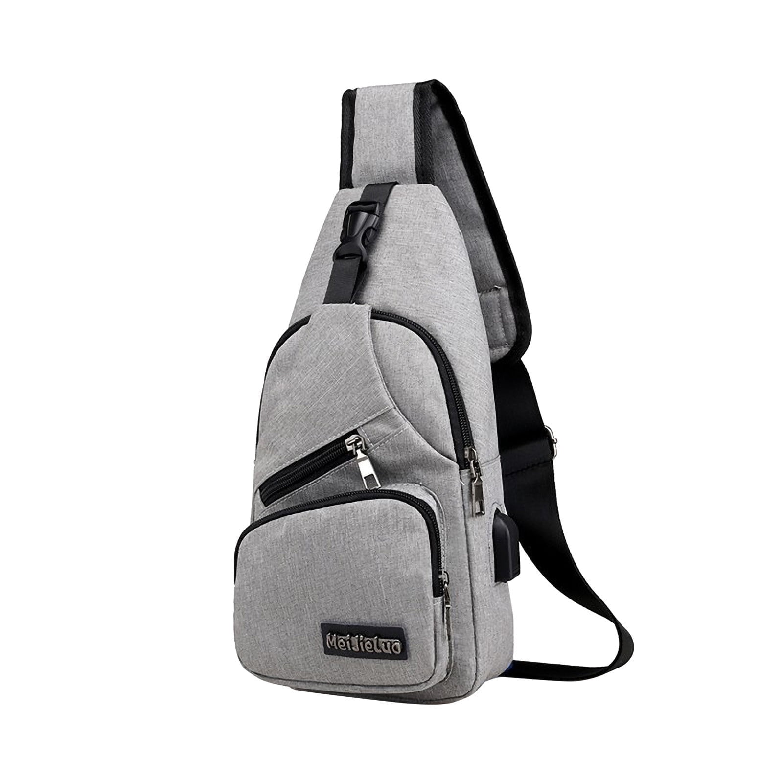 Dpityserensio Strap Bag Crossbody Backpack with USB Hole with Headphone ...