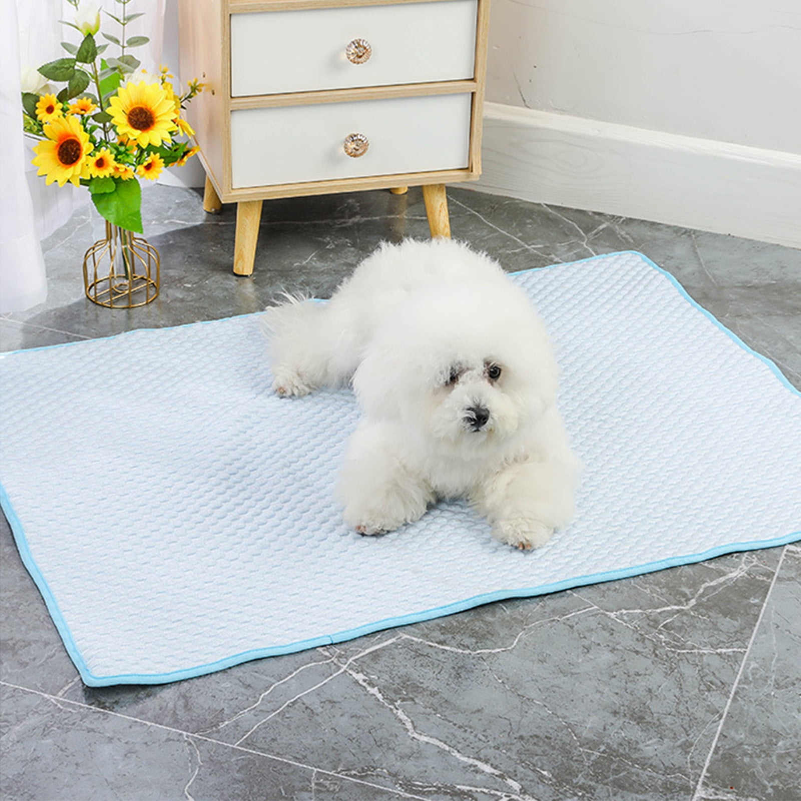 Dpityserensio Summer Pet Ice Pad Ice Silk Mat Pad Summer Cooling ...