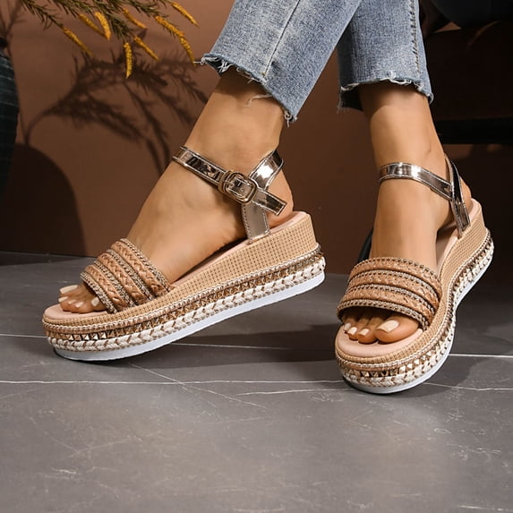 Dpityserensio Summer Slides Sandal for Women Plus-Size Shoes ...