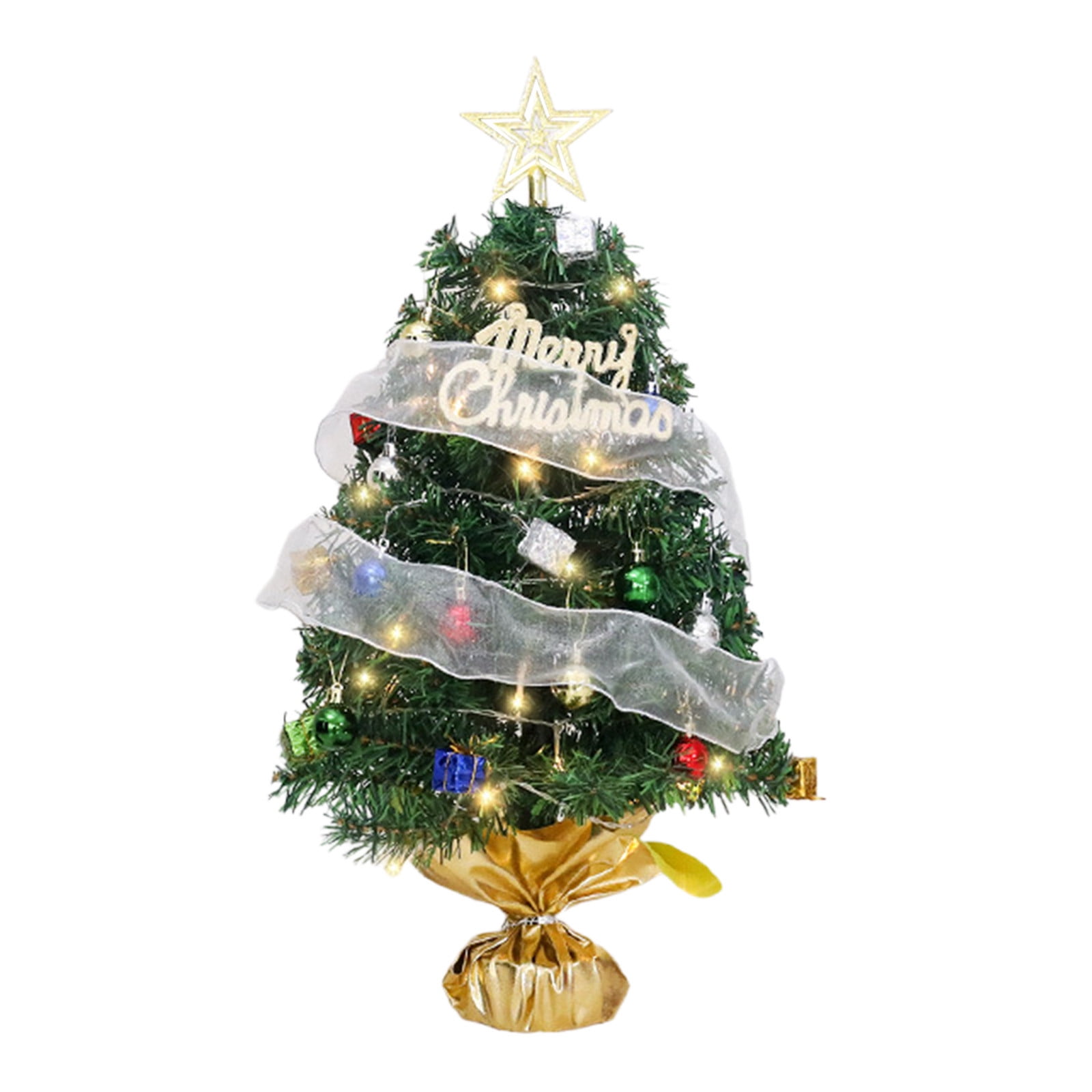 Dpityserensio Tabletop Christmas Tree with Accessories Christmas Party ...