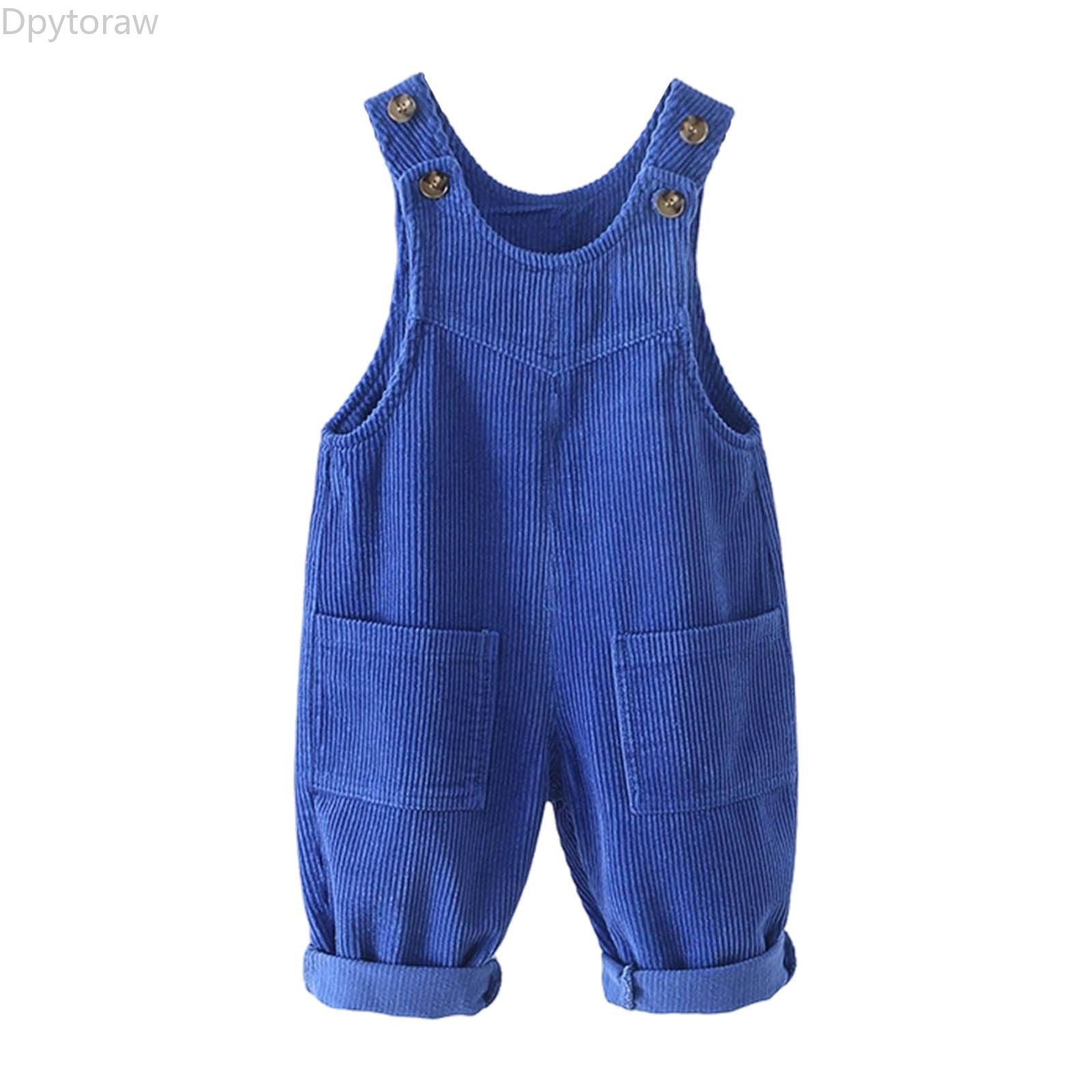 Dpytoraw Boys Corduroy Romper Jumpsuit Overall For Infant Baby Toddler ...