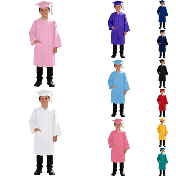 Dpytoraw Boys Graduation Gown Set, Knitted Robe with Cap for ...
