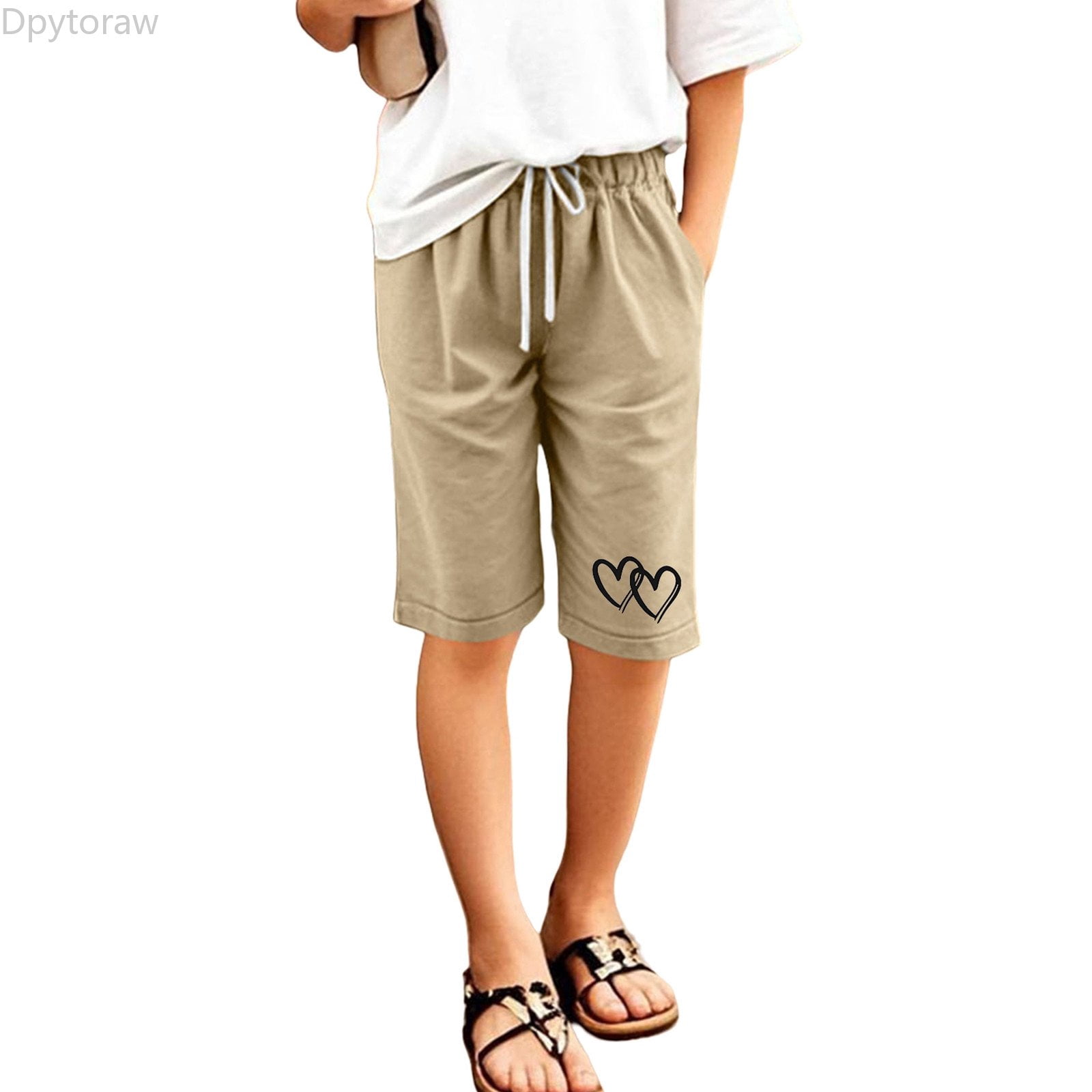 Dpytoraw Children Kids Girls Casual Letter Printed Elastic Waist Casual ...