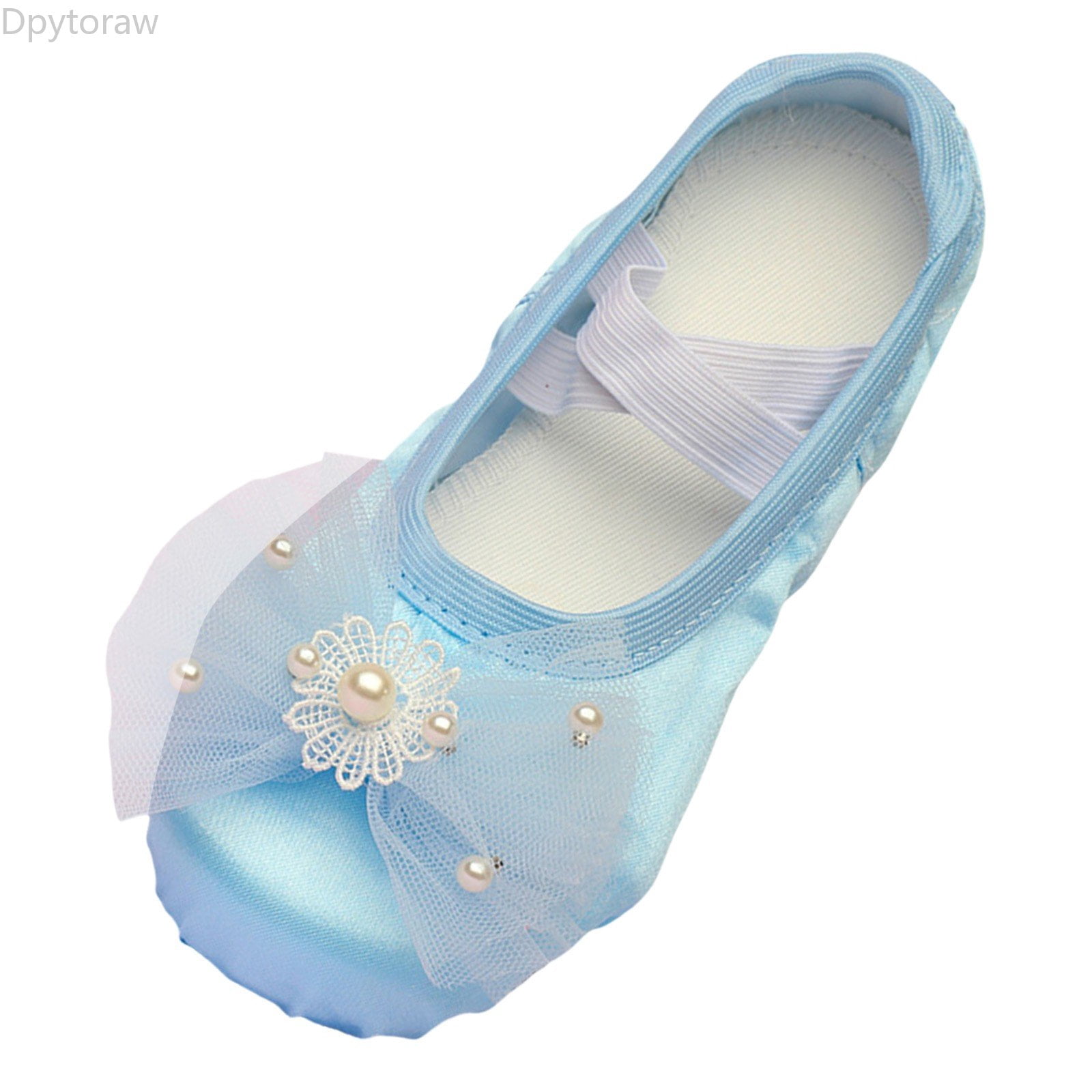 Dpytoraw Children Shoes Dance Shoes Ballet Performance Diamond Lace Bow ...