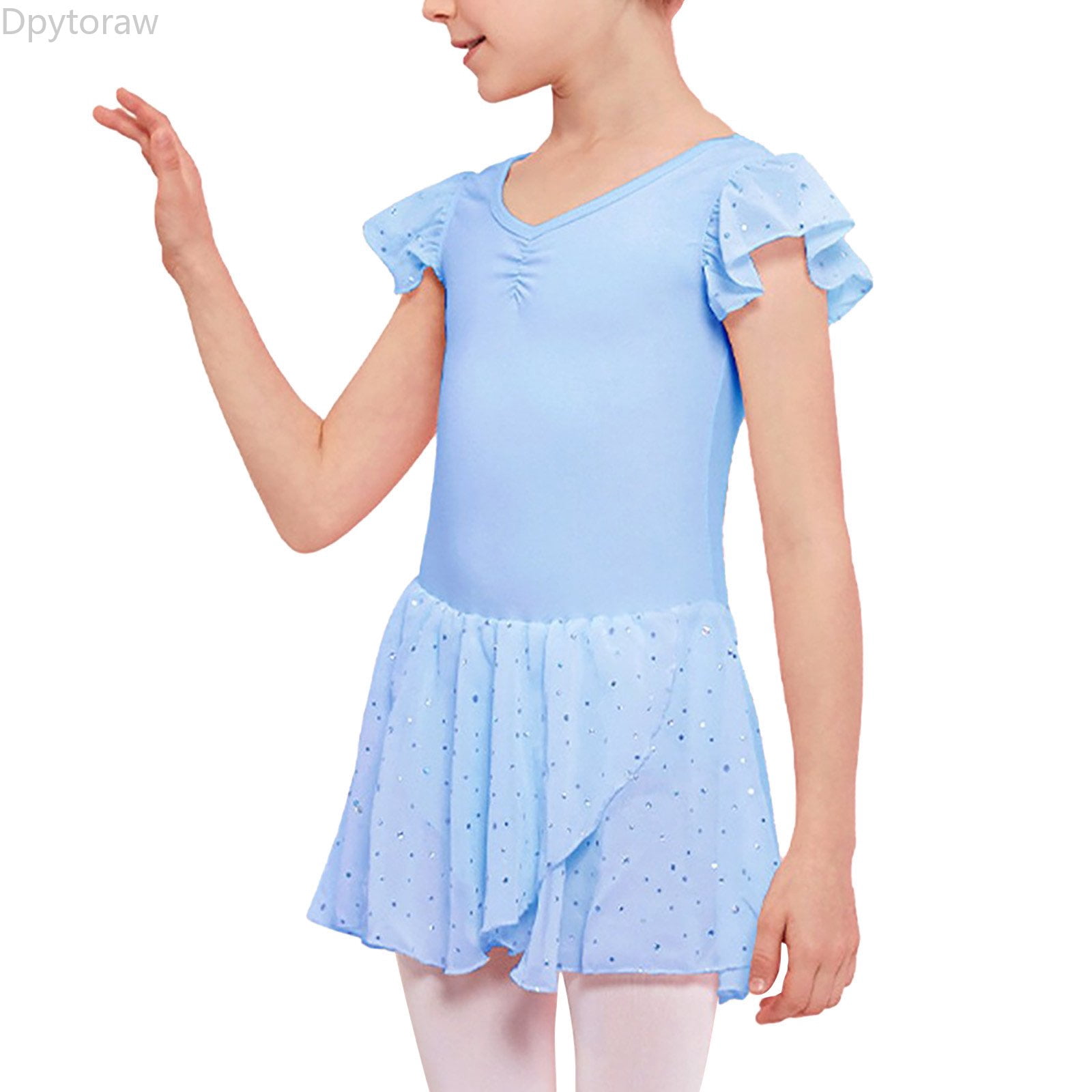 Dpytoraw Children's Ballet Suit 2 10 Years Girls Ballet Dress Backless ...
