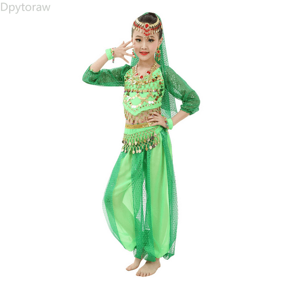 Dpytoraw Girl's Indian Dance Children's Personality Dance Show Belly ...