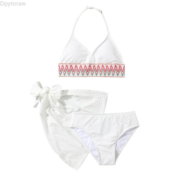 Dpytoraw Girls 3 Pieces Beach Bikini Bathing Suit With Pants Summer ...