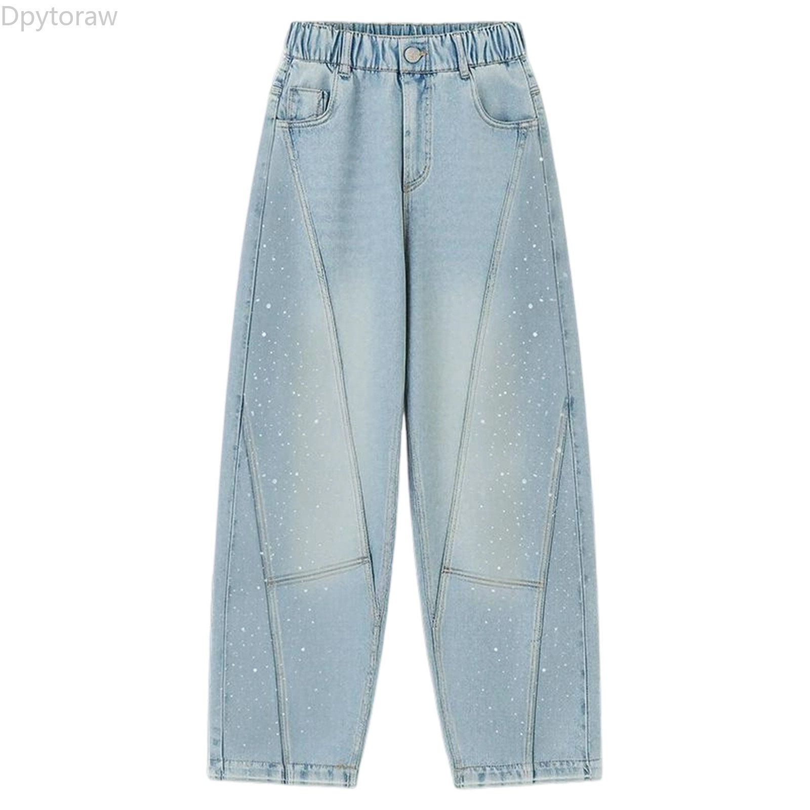 Dpytoraw Girls Distressed Jeans with Rhinestone, Winter Fleece Lined ...