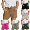 Dpytoraw Girls High Waist Shorts, Drawstring Solid Color with Pockets ...