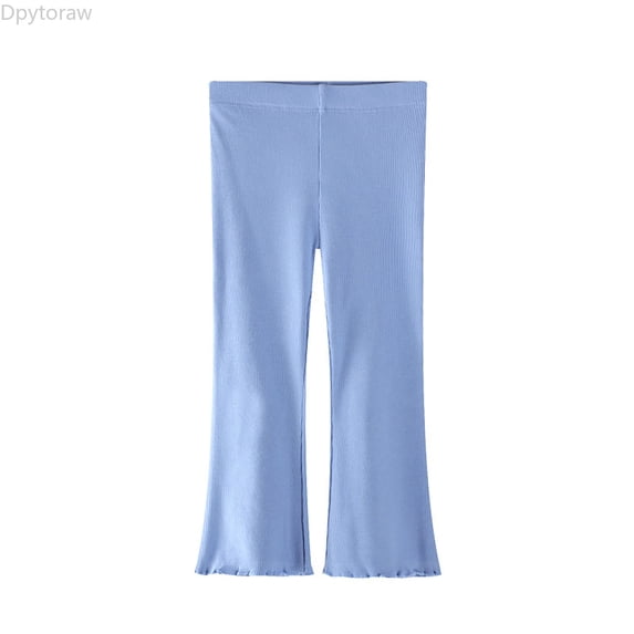 Dpytoraw Girls Ice Silk Flared Leggings, Tight Bootcut Stretchy Summer ...