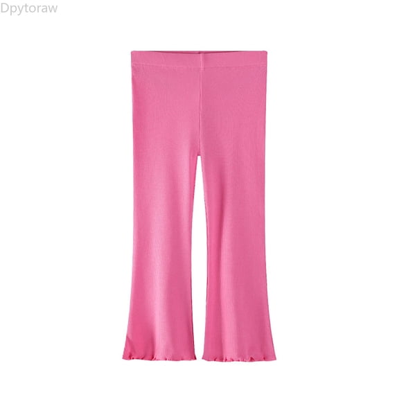 Dpytoraw Girls Ice Silk Flared Leggings, Tight Bootcut Stretchy Summer ...