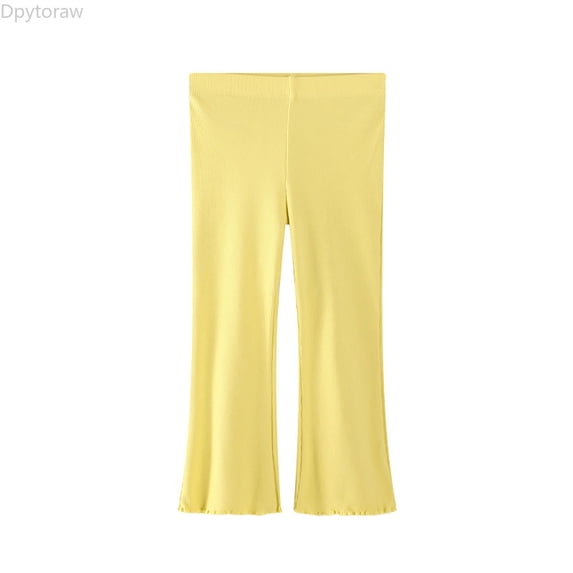 Dpytoraw Girls Ice Silk Flared Leggings, Tight Bootcut Stretchy Summer ...