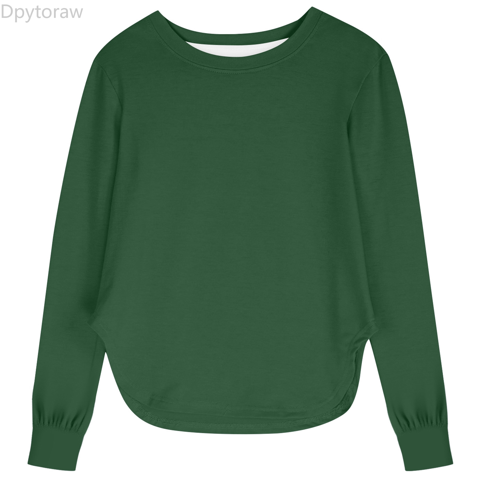 Dpytoraw Girls Milk Silk Long Sleeve Top Breathable Soft Blouse ...