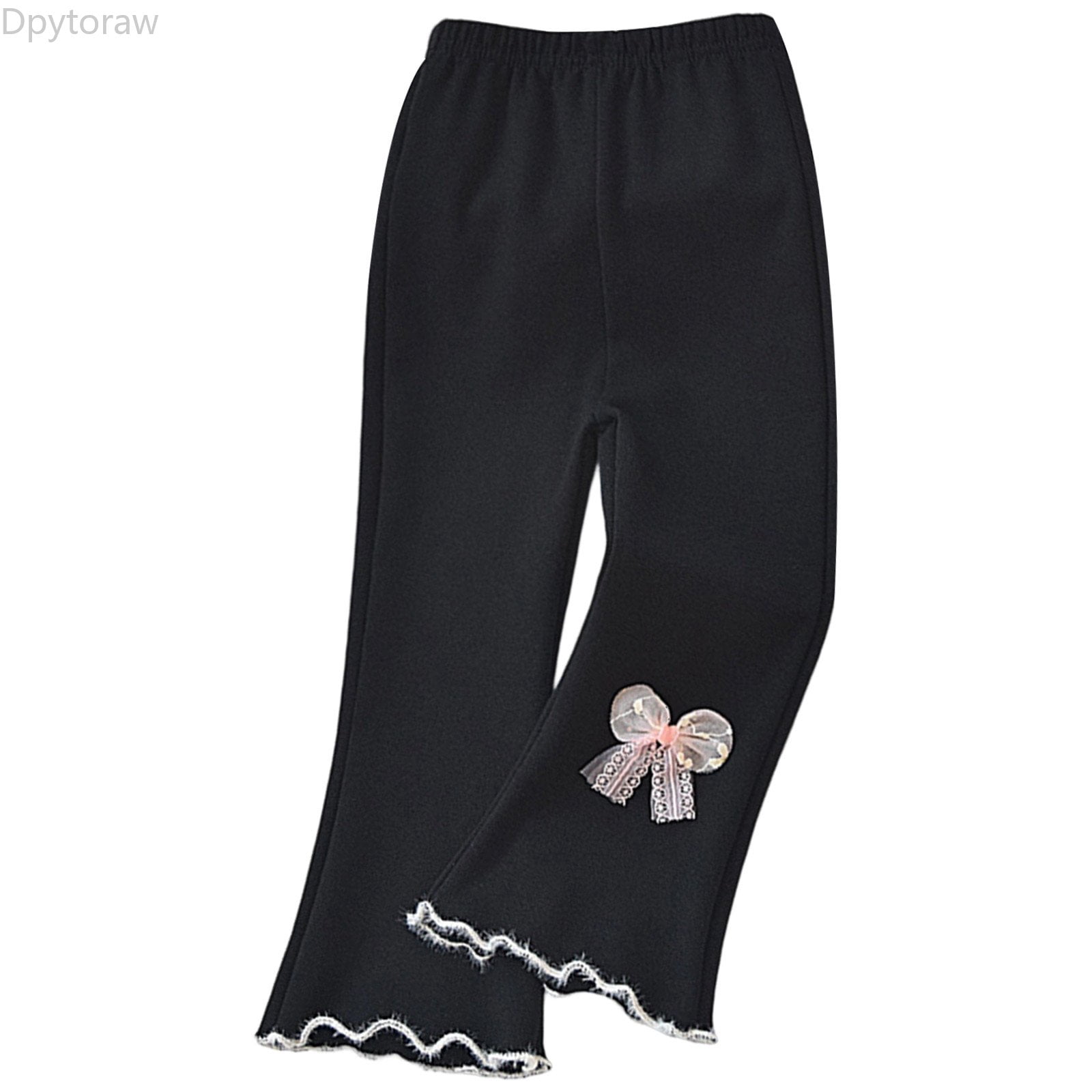 Dpytoraw Girls Pants Casual Flare Leg Trousers For Toddler Kids Spring ...