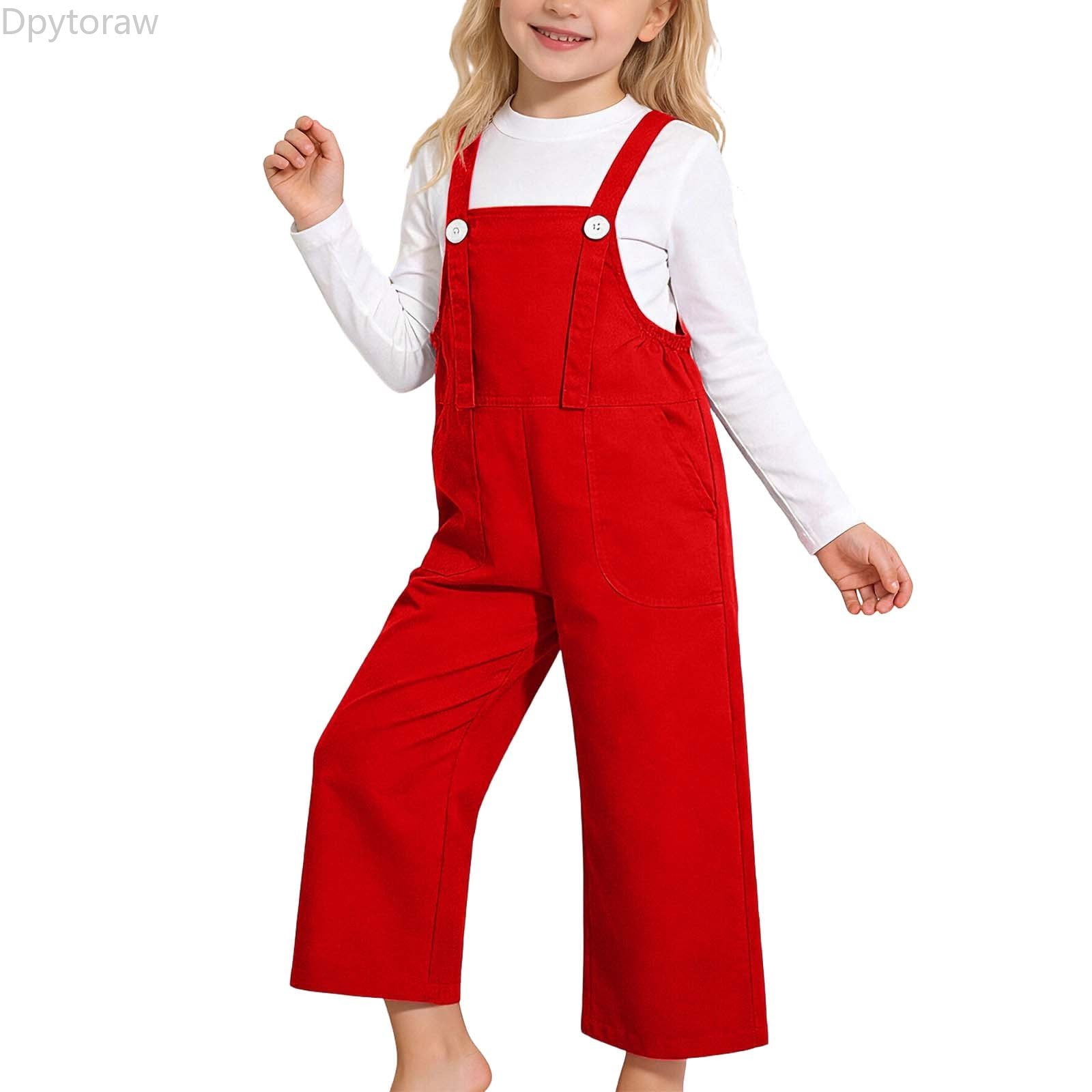 Dpytoraw Girls Performance Overalls, Cute Childrens Suspenders Pants ...