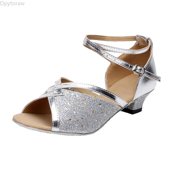 Dpytoraw Girls Soft Sole Latin Dance Shoes Indoor Performance Sandals ...