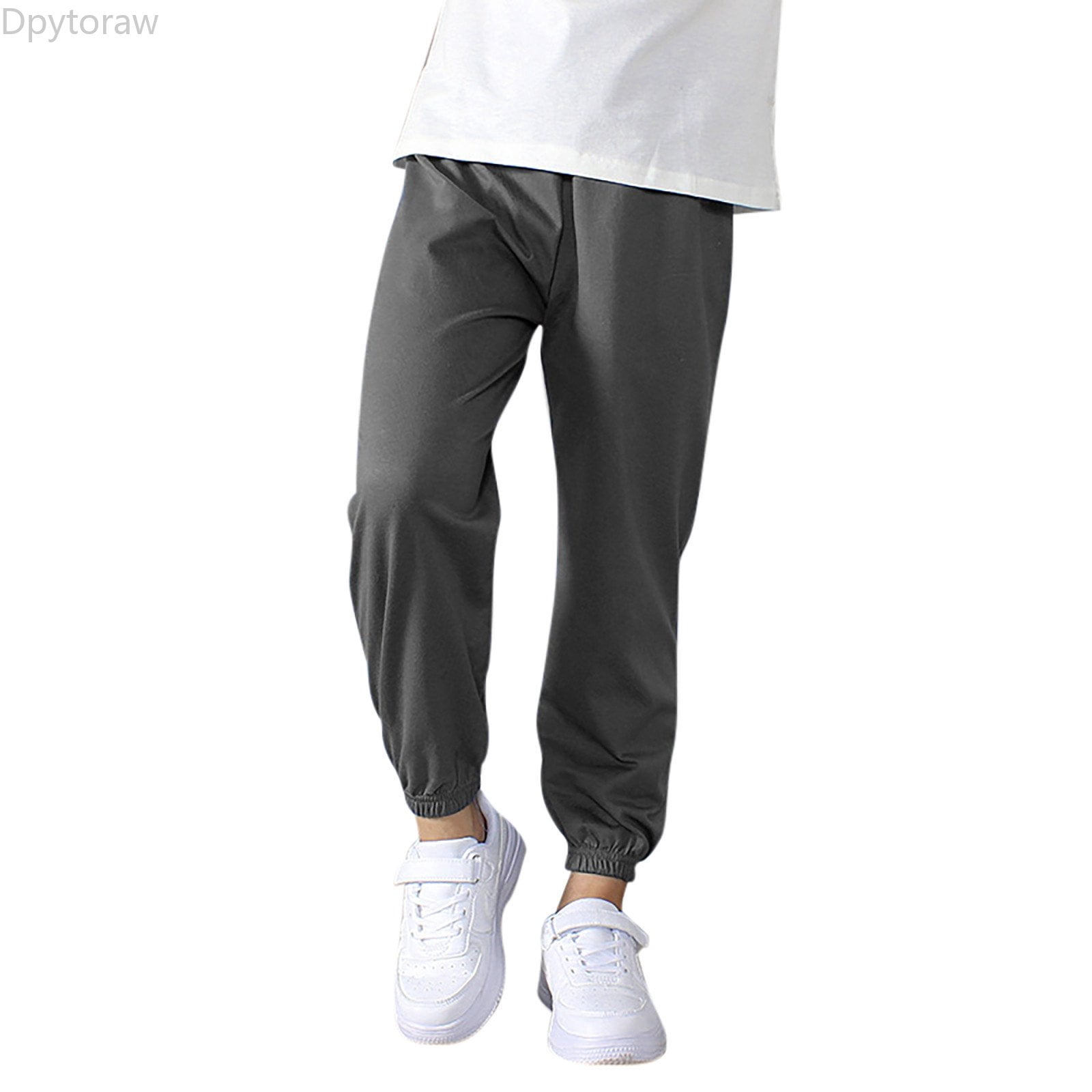 Dpytoraw Girls Sports Leggings, Elastic Children's Pants Joggers Autumn ...